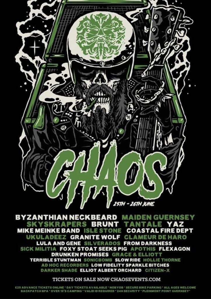 Line Up 2023 – Chaos Guernsey – Beer – Bikes – Bands